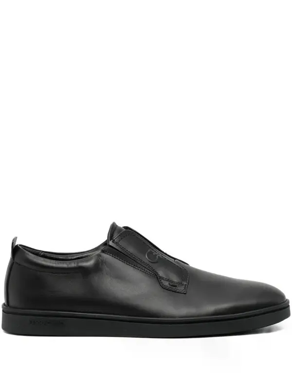 FERRAGAMO Leather Slip-on Sneakers