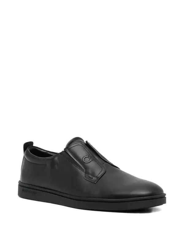 FERRAGAMO Leather Slip-on Sneakers