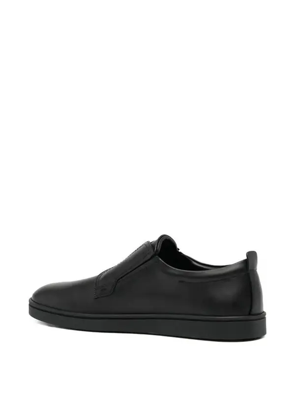 FERRAGAMO Leather Slip-on Sneakers