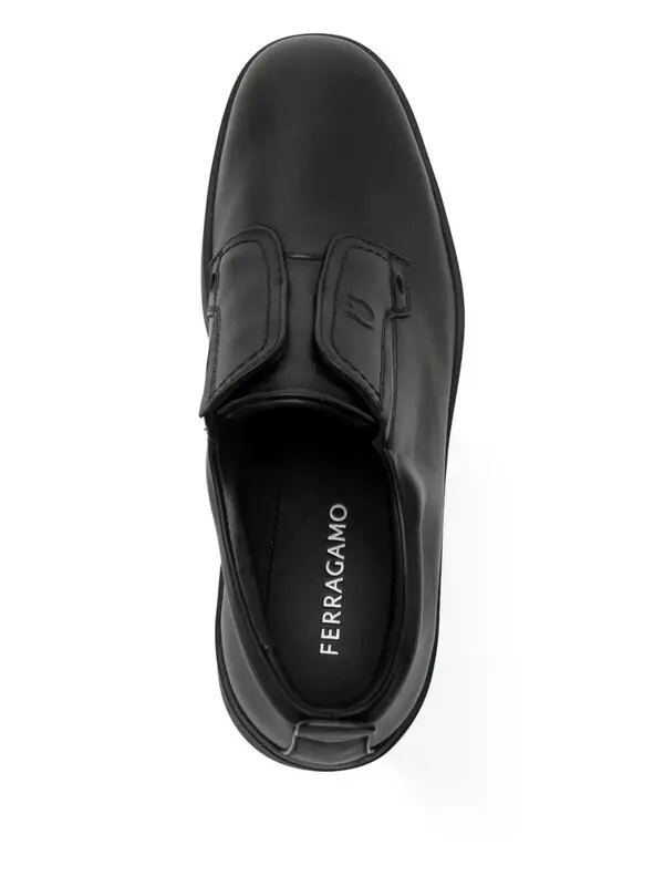 FERRAGAMO Leather Slip-on Sneakers