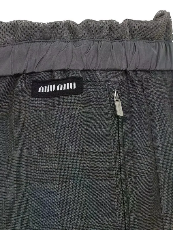 Miu Miu Checked Elasticated-waist Track Pants