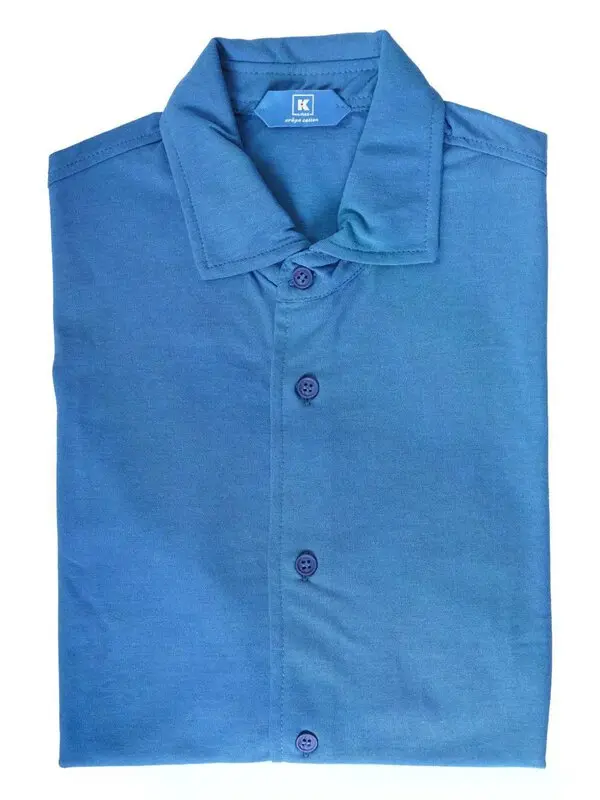 KIRED Long-sleeve Button Polo Shirt - Grey