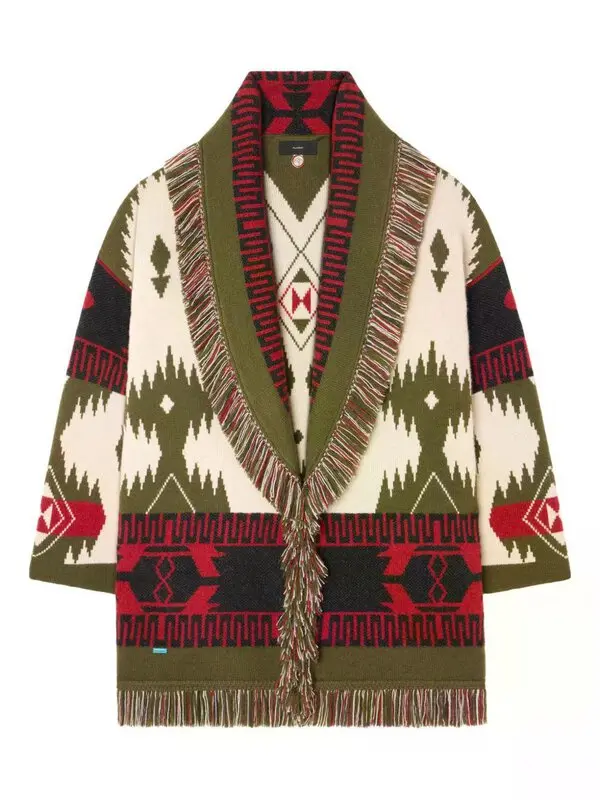Alanui Icon Jacquard Fringe Cardigan