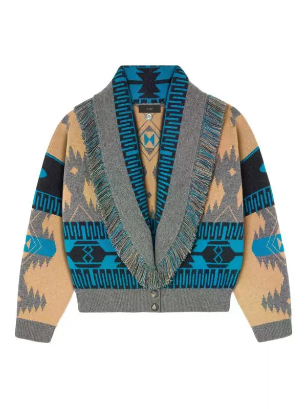 Alanui Icon Jacquard Fringe Bomber Jacket