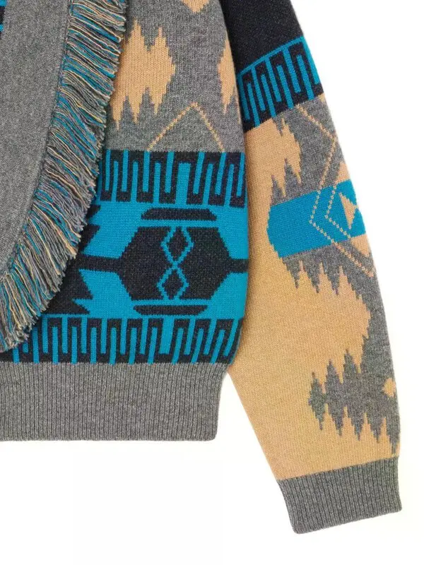Alanui Icon Jacquard Fringe Bomber Jacket