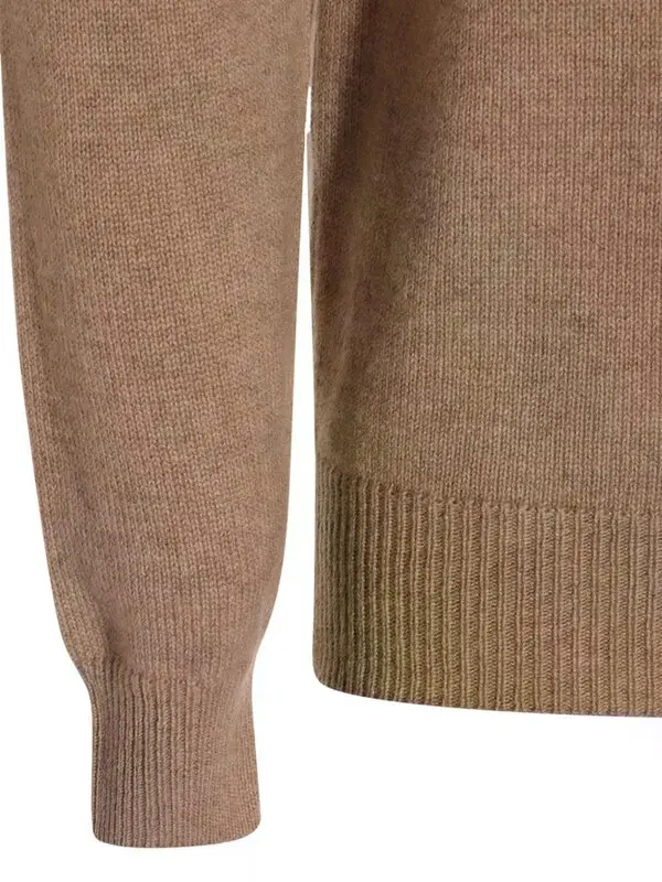 Malo Mock-neck Ribbed Cashmere Sweater