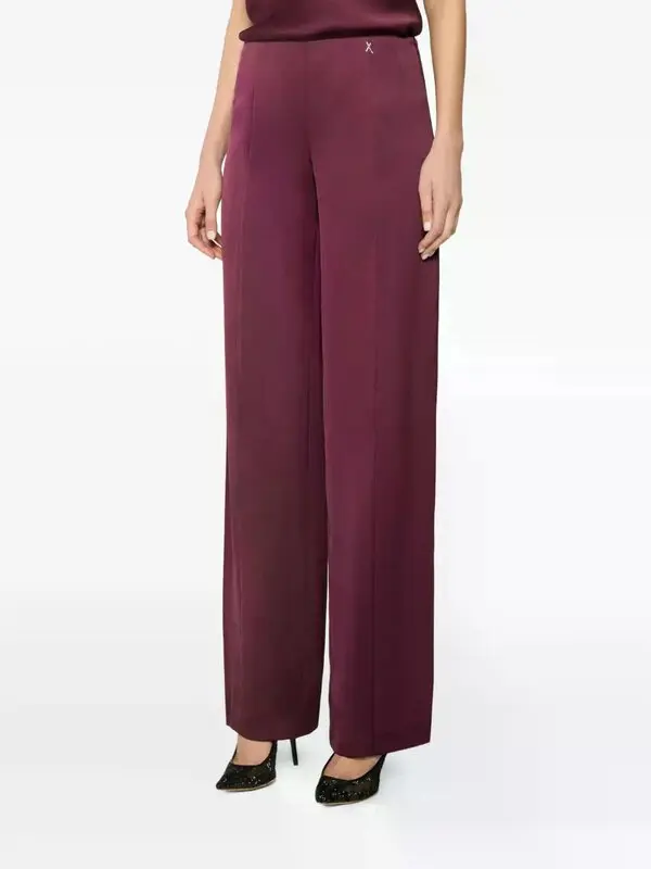 GENNY Satin Straight Trousers - Red