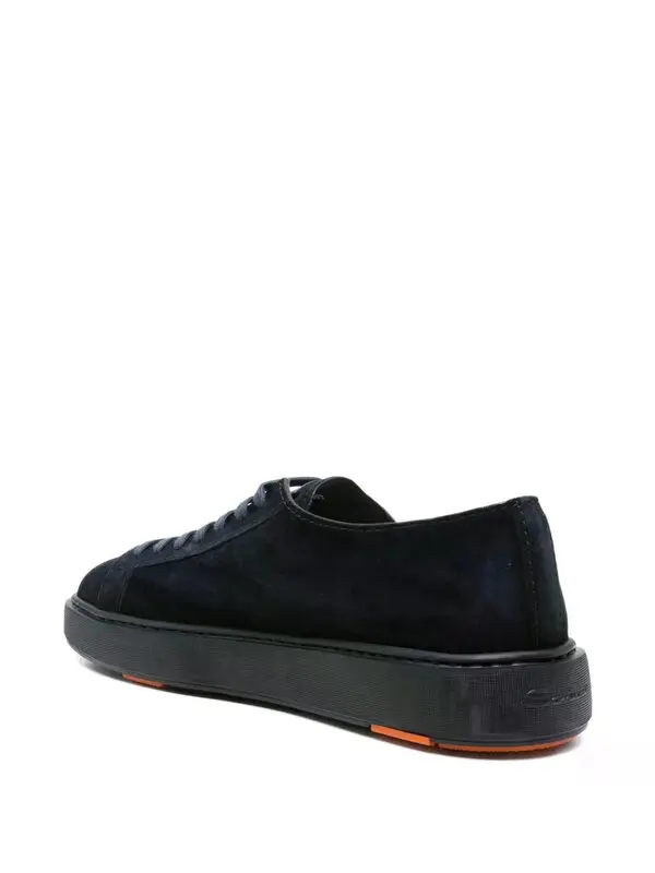 Santoni Suede Lace-up Sneakers - Blue