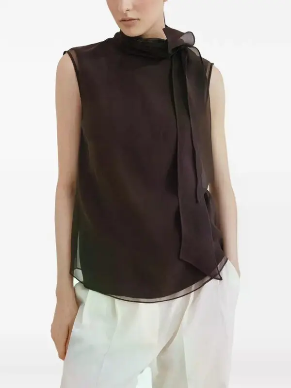 Brunello Cucinelli Sleeveless Layered Blouse
