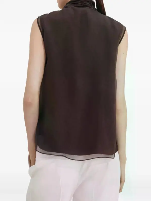 Brunello Cucinelli Sleeveless Layered Blouse