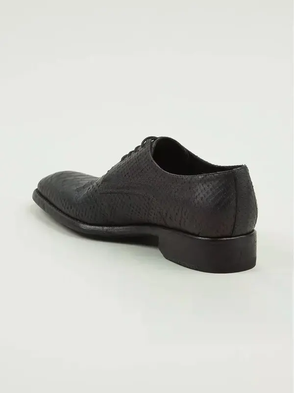 JEAN-BAPTISTE RAUTUREAU Snakeskin-effect Leather Derby Shoes