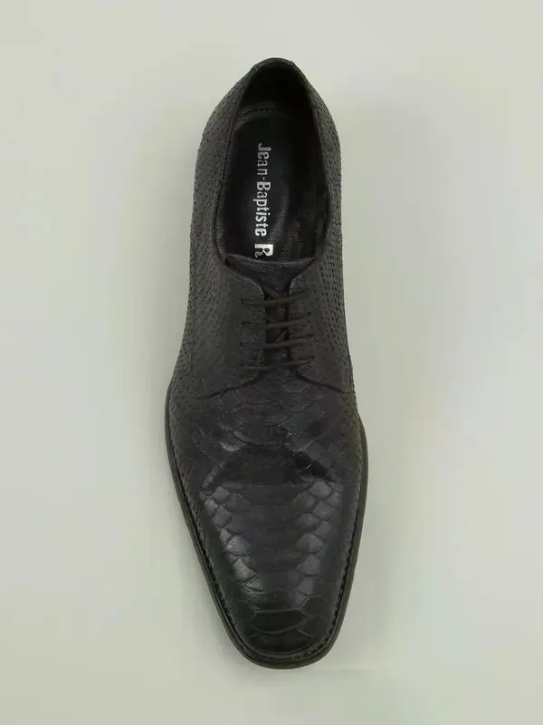 JEAN-BAPTISTE RAUTUREAU Snakeskin-effect Leather Derby Shoes