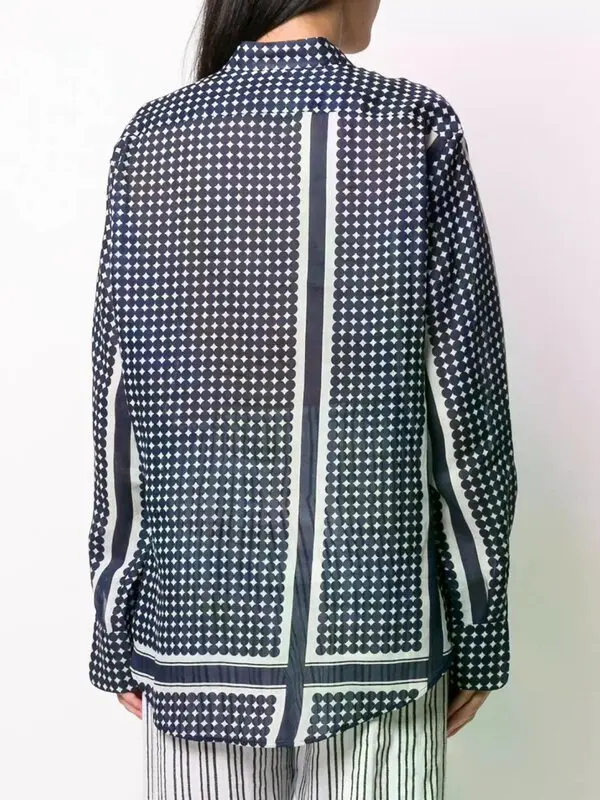 Sara Lanzi Geometric-print Long-sleeved Shirt