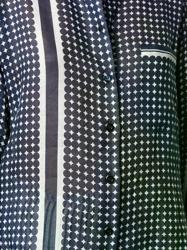 Sara Lanzi Geometric-print Long-sleeved Shirt