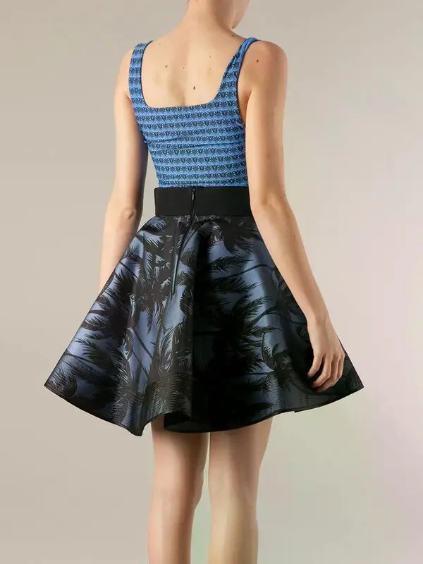 Fausto Puglisi Palm Tree Print Flared Skirt
