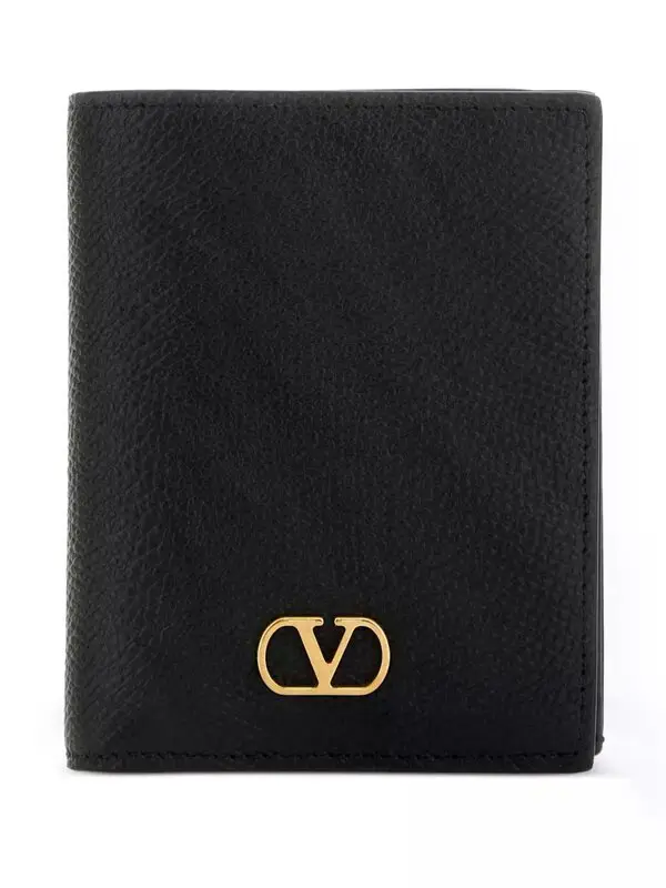 Valentino Garavani Vlogo Grained-leather Wallet - Black