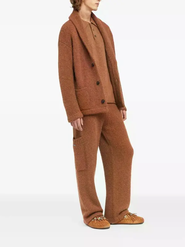 Alanui Shawl-collar Button Cardigan - Brown