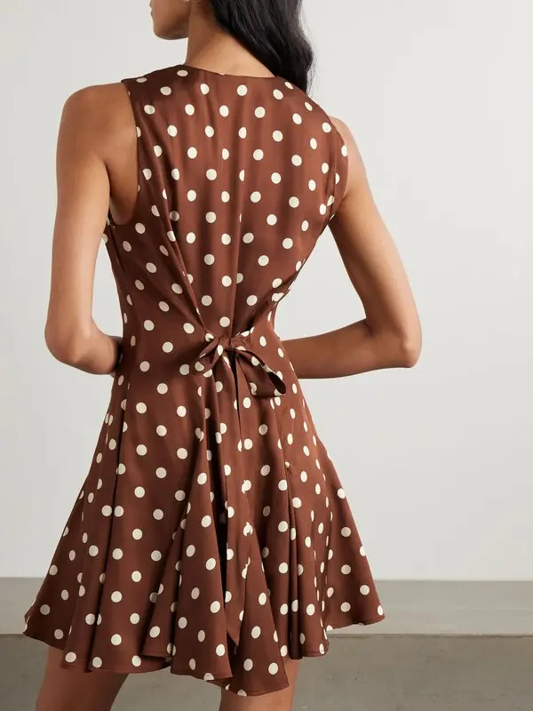 DÔEN Aubrey Polka-dot Mini Dress