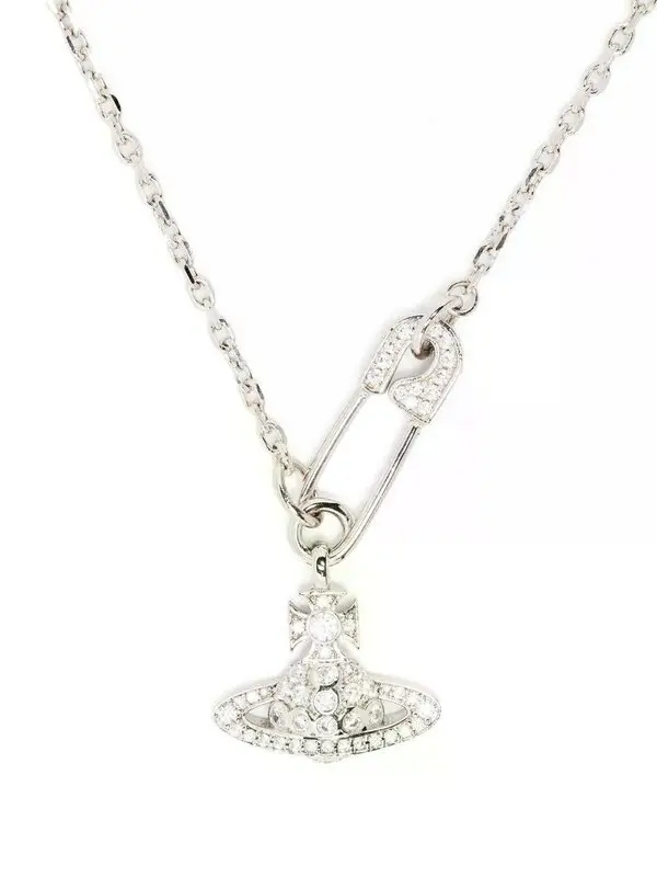 VIVIENNE WESTWOOD Brass Orb Pendant Necklace - Silver