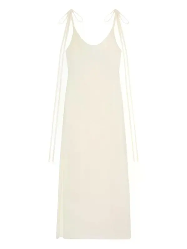Alanui Tied-strap Side-slit Maxi Dress