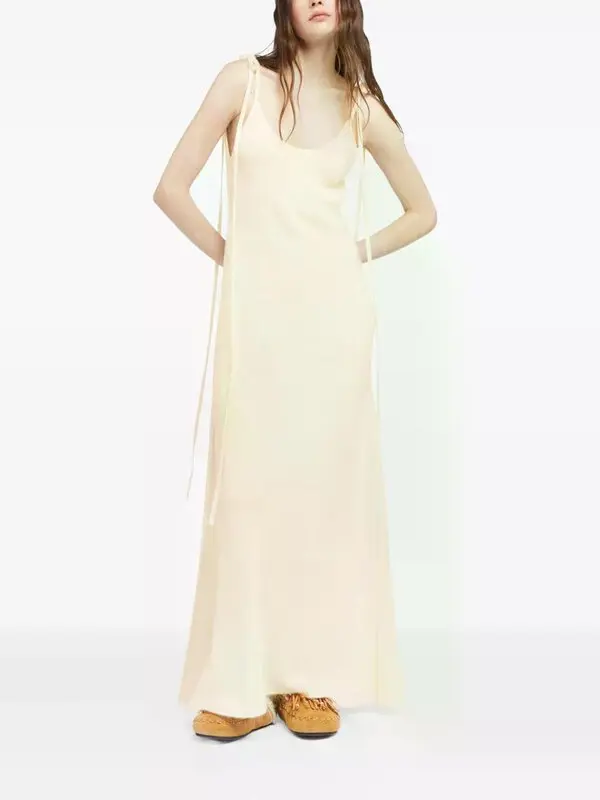 Alanui Tied-strap Side-slit Maxi Dress