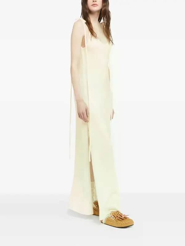 Alanui Tied-strap Side-slit Maxi Dress