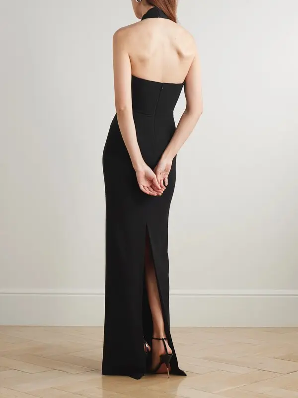 Alex Perry Crepe Halterneck Gown
