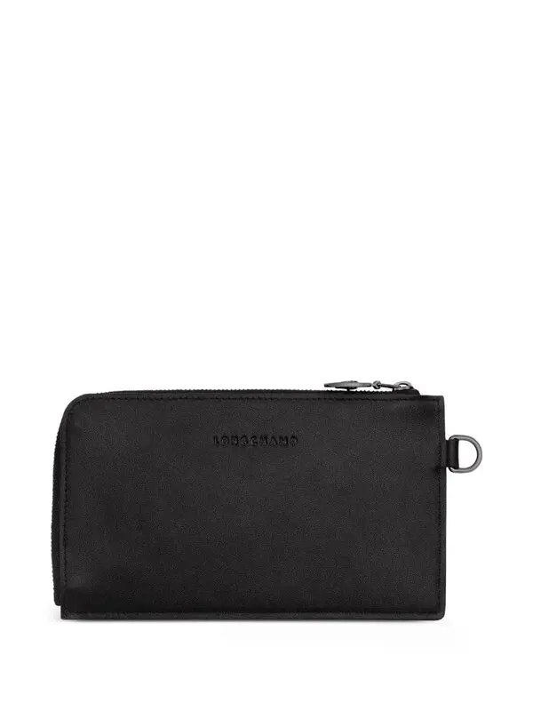 Longchamp Le Pliage Zippered Leather Wallet