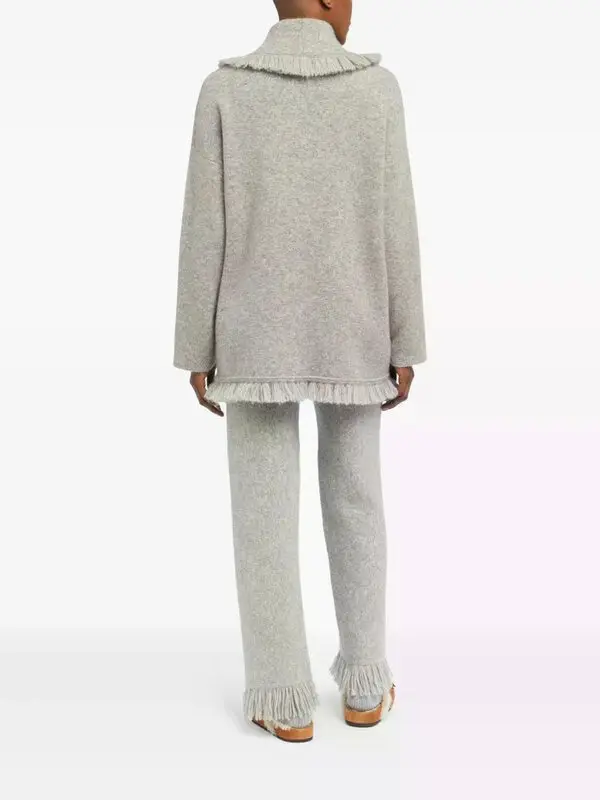 Alanui Fringed Cashmere-blend Cardigan