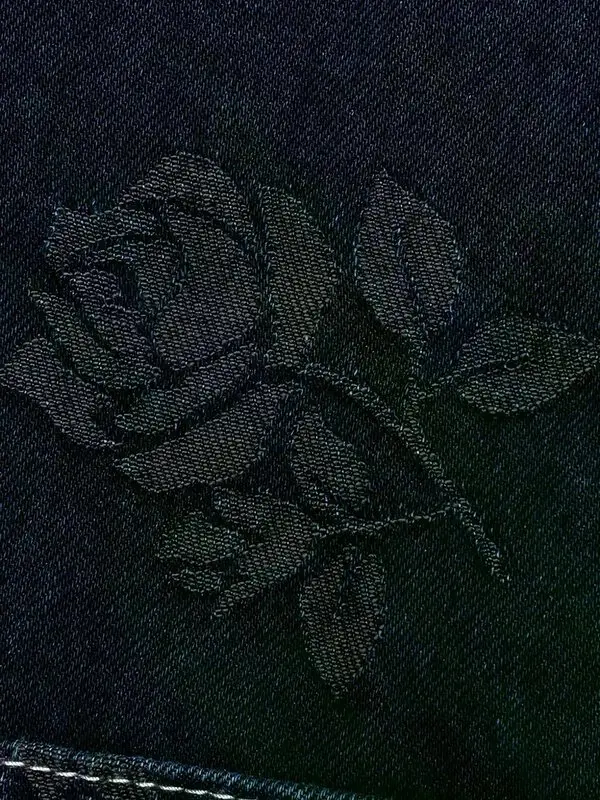 Needles Rose-embroidered Denim Jacket