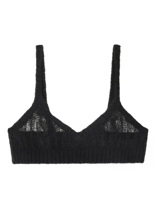 Alanui Desert Drift Open-knit Wool Top - Black