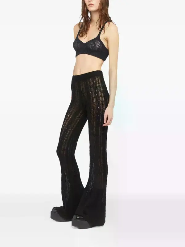 Alanui Desert Drift Open-knit Wool Top - Black