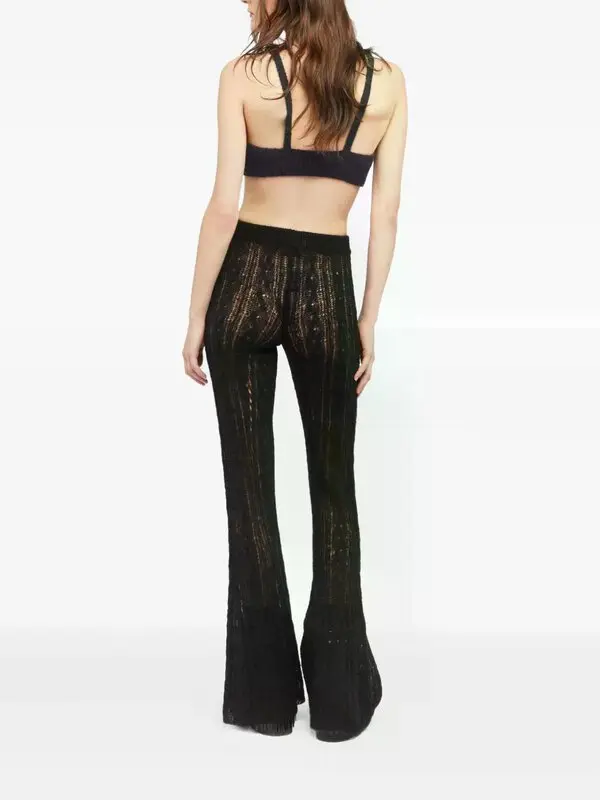 Alanui Desert Drift Open-knit Wool Top - Black