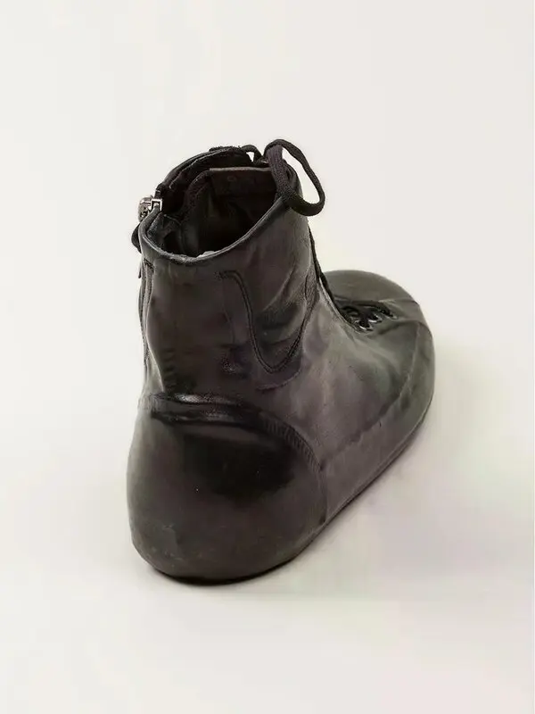 L'ECLAIREUR MADE BY Rubber Covered Leather Hi-top Sneakers