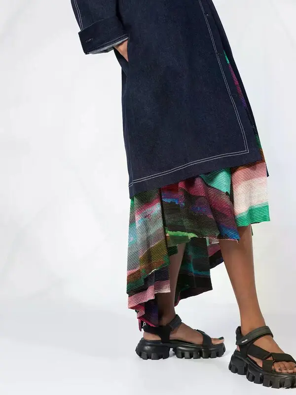 Sara Lanzi Single-breasted Denim Coat