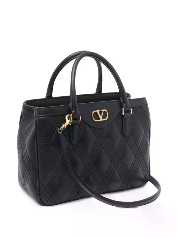 Valentino Garavani Vlogo Quilted Leather Handbag