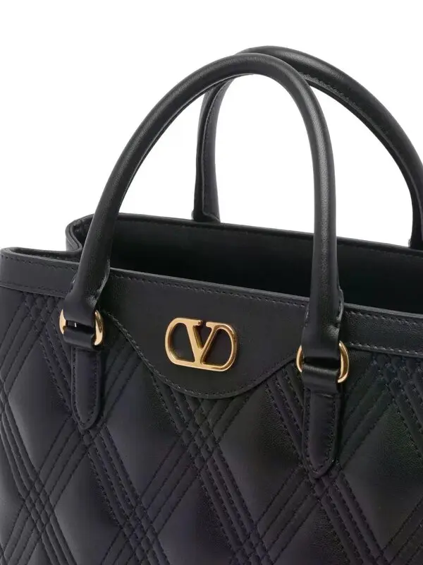 Valentino Garavani Vlogo Quilted Leather Handbag