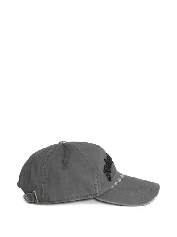 Palm Angels Logo-embroidered Distressed Baseball Cap