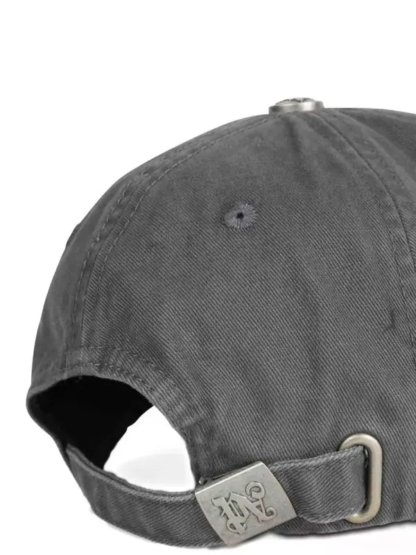 Palm Angels Logo-embroidered Distressed Baseball Cap