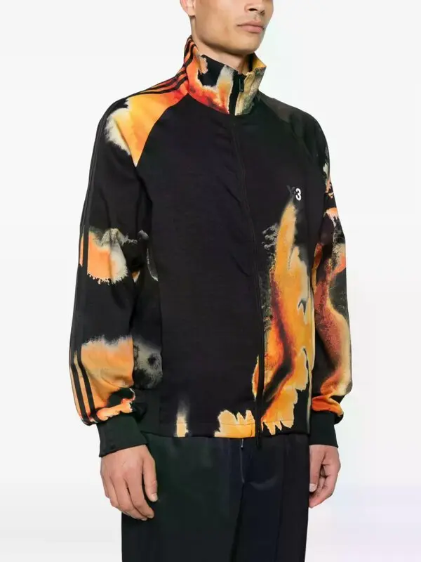 Y3 Abstract-print Zip-up Jacket
