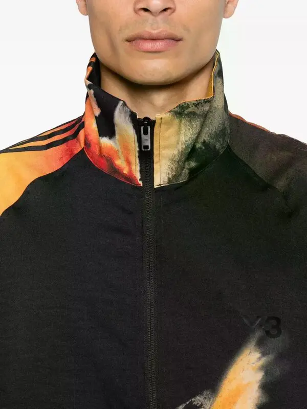 Y3 Abstract-print Zip-up Jacket