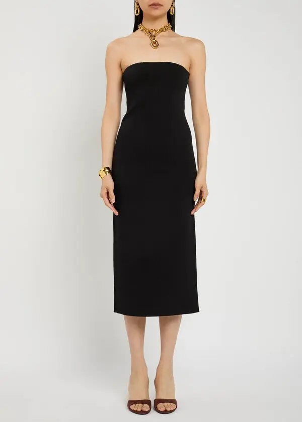 ANINE BING Rosa Strapless Stretch-knit Midi Dress