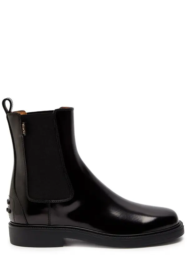 TOD'S Patent Leather Chelsea Boots - Black