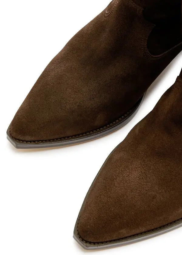 Isabel Marant Étoile Duerto Western Suede Mid-calf Boots - Brown