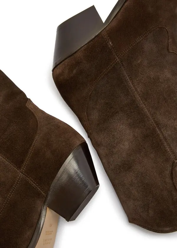 Isabel Marant Étoile Duerto Western Suede Mid-calf Boots - Brown