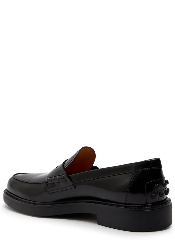 TOD'S Gomma Patent Leather Loafers - Black