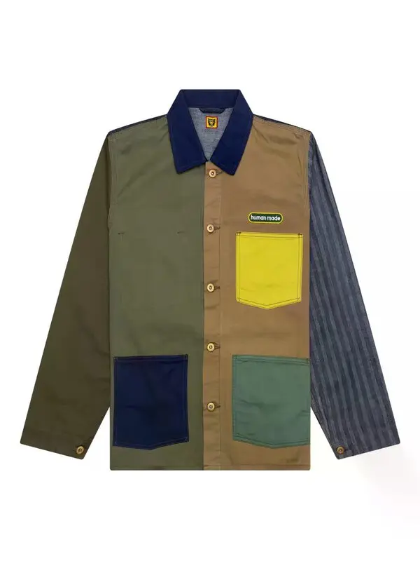 HUMAN MADE Patchwork Panelled Coverall Jacket - Green