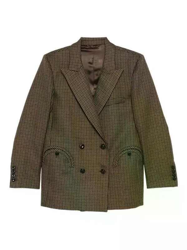 BLAZÉ MILANO Houndstooth Double-breasted Jacket
