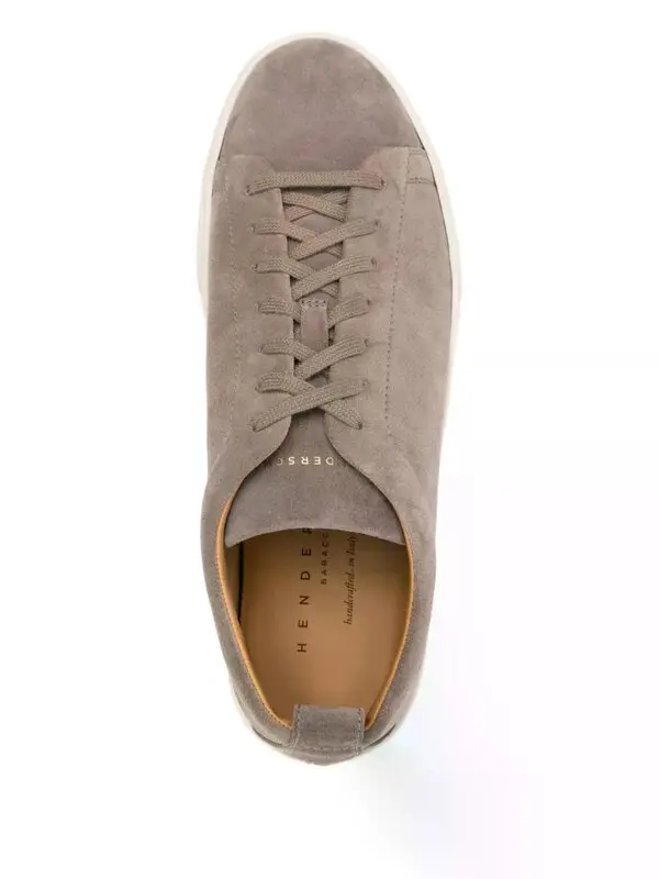 HENDERSON BARACCO Suede Lace-up Sneakers - Grey
