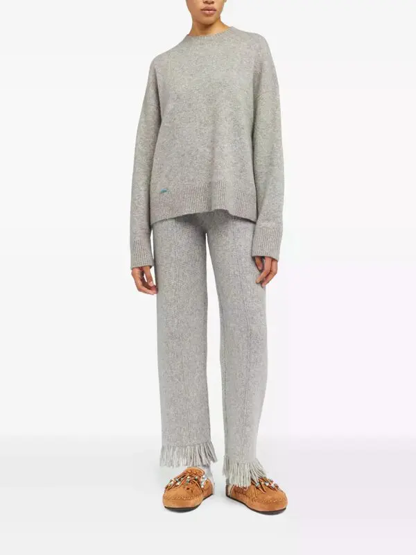 Alanui Crew-neck Knitted Sweater - Grey